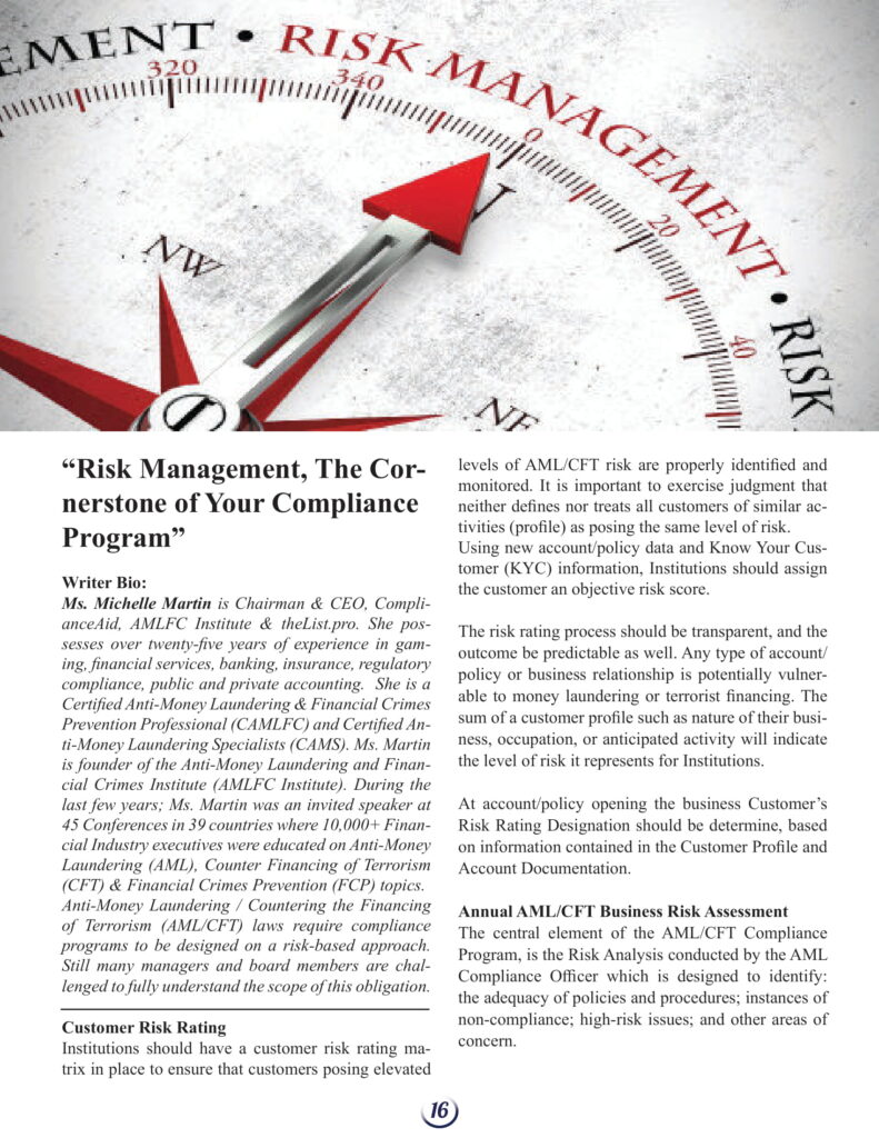 Risk Management, The Cornerstone of Your Compliance Program ...